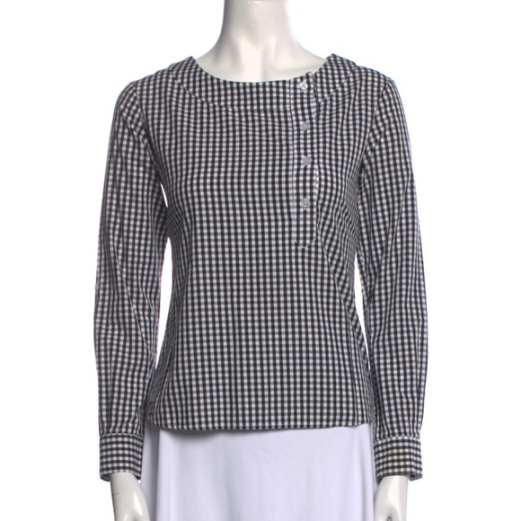 Steven Alan | Tops | Steven Alan Womens Black White Gingham Shirt Xs ...